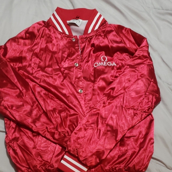 Omega | Jackets & Coats | Omega Red Satin Jacket | Poshmark
